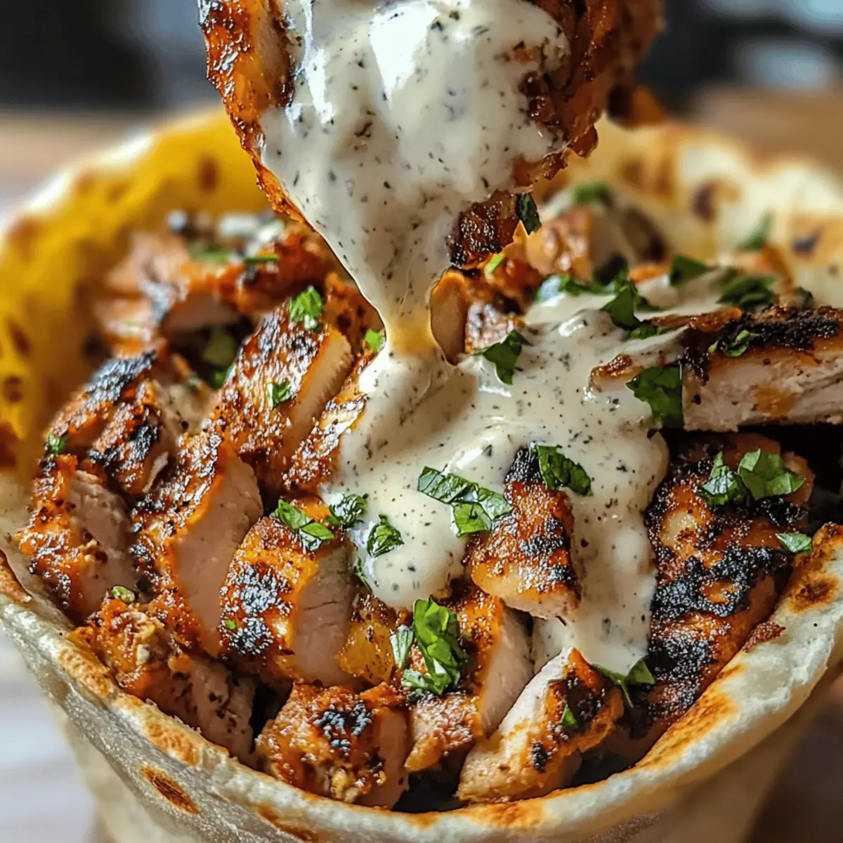 Easy Chicken Shawarma with Creamy Garlic Sauce – Delicious Delight