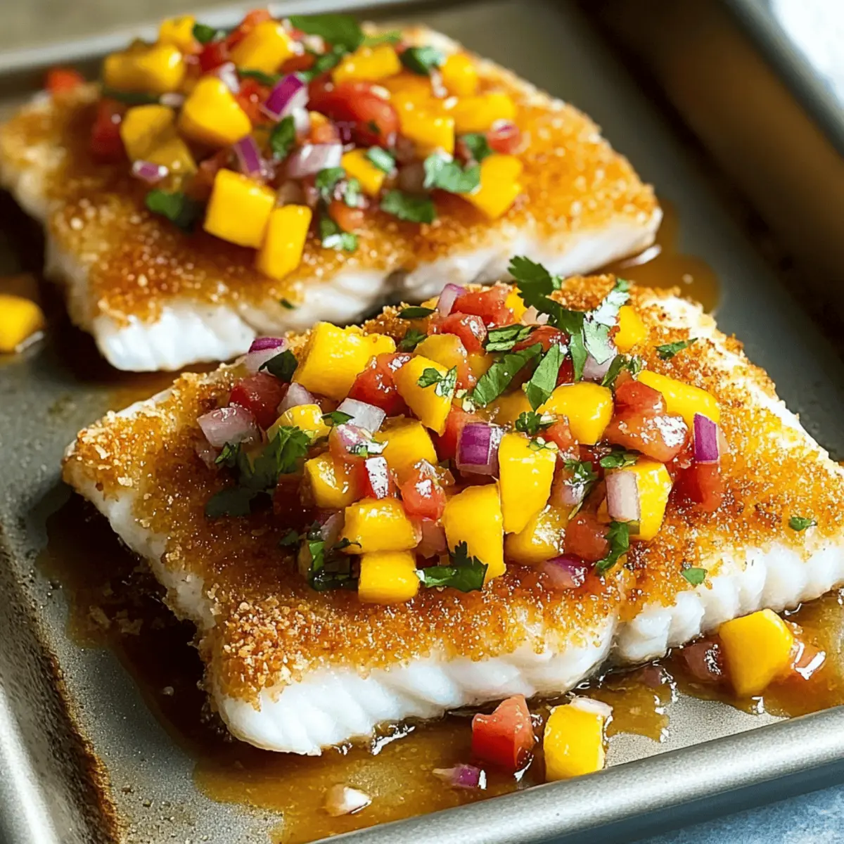 Ultimate Tropical Coconut Crusted Fish with Mango Salsa Delight