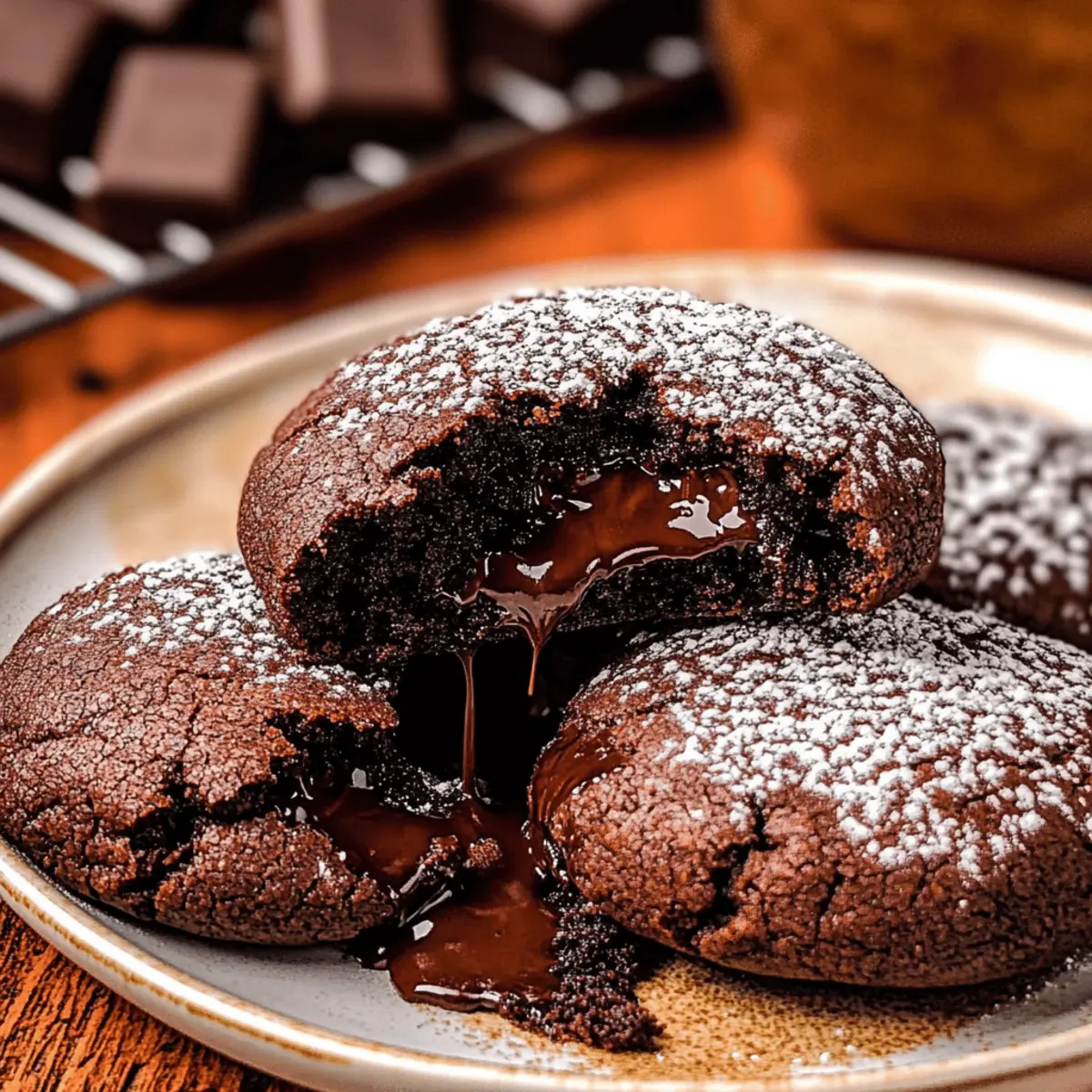 Irresistible Chocolate Lava Cookies with a Gooey Surprise